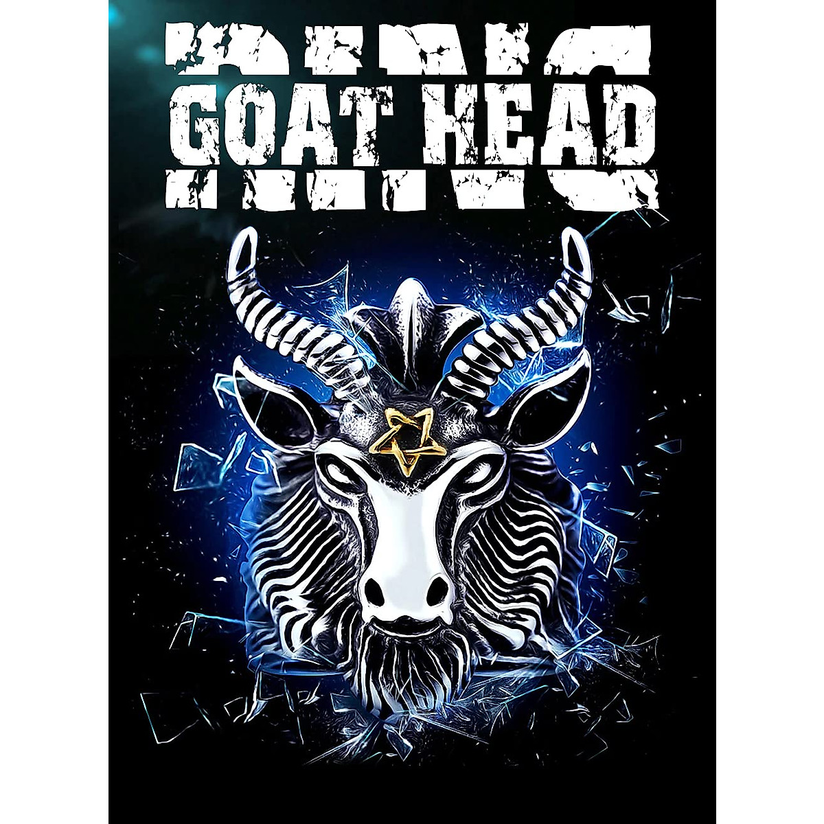 Gold Star Goat Black Phillip Ring Pentagram Lucifer Sigil Satanic Leviathan Stainless Steel Baphomet Pentagram Pendant Satan Satanist Devil Halloween Witchcraft Sabrina Spell Goth Gothic