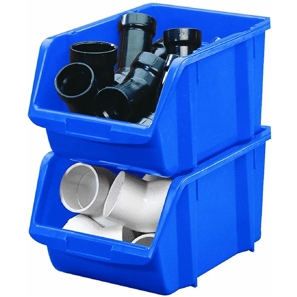 Stack-On BIN-14 Large Parts Storage Organizer Bin, Blue