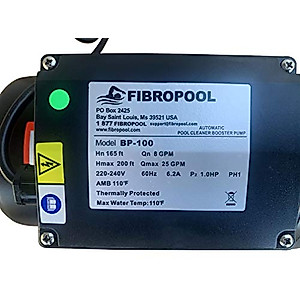 Fibropool Universal Booster Pump For Pool Cleaners, 1hp