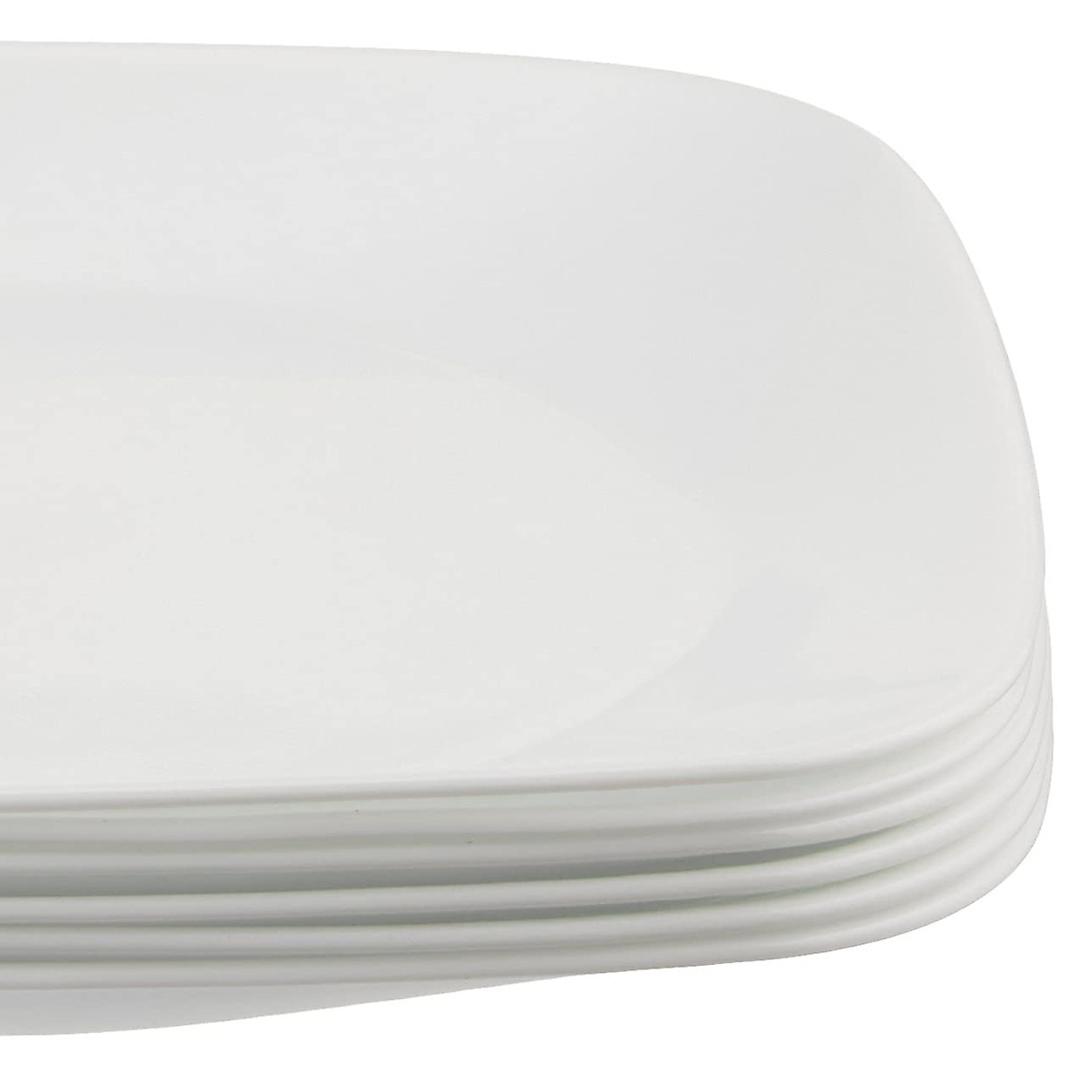 Corelle 6-Piece Salad Plates Set, 9-Inch Plates, White & 6-Piece Salad Plates Set, Triple Layer Glass and Chip Resistant, 8-1/2-Inch Lightweight Round Plates, Winter Frost White
