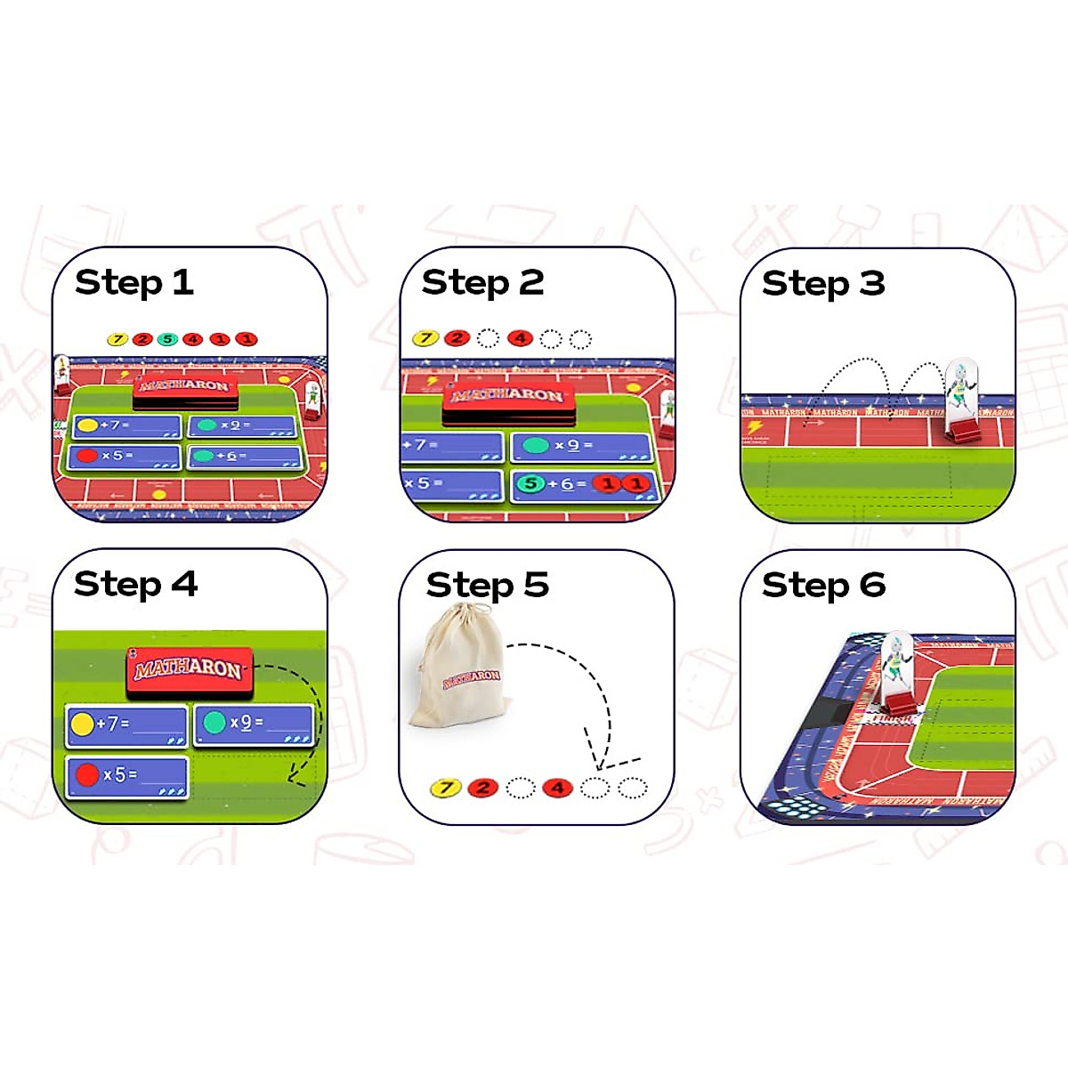 Yuka Champs Smart Math Games for Kids 6-8, 8-12 Age Group, Learn Math Manipulatives - Multiplication, Division, Addition and Subtraction with Educational Toy Board Games, for Boys and Girls