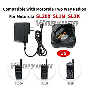 PMNN4468B PMNN4468A PMNN4468 Li-ion Battery Charger Base for Motorola SL300 SL1M SL2K Two Way Radios Charging Station