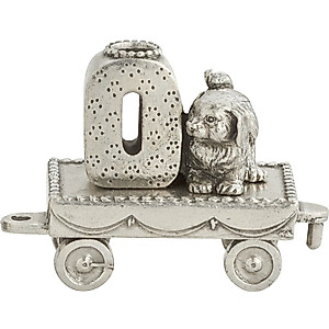 DANFORTH Birthday Train Engine – Candleholder - Handcrafted Pewter Birthday Party Decorations – 1 1/2" Tall by 2 1/2" Wide, Made in USA