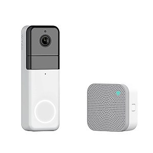 WYZE Cam v3 with Color Night Vision & Cam Pan v3 Indoor/Outdoor IP65-Rated 1080p Pan/Tilt/Zoom Wi-Fi Smart Home Security Camera & Google Assistant & Wireless Video Doorbell Pro (Chime Included)