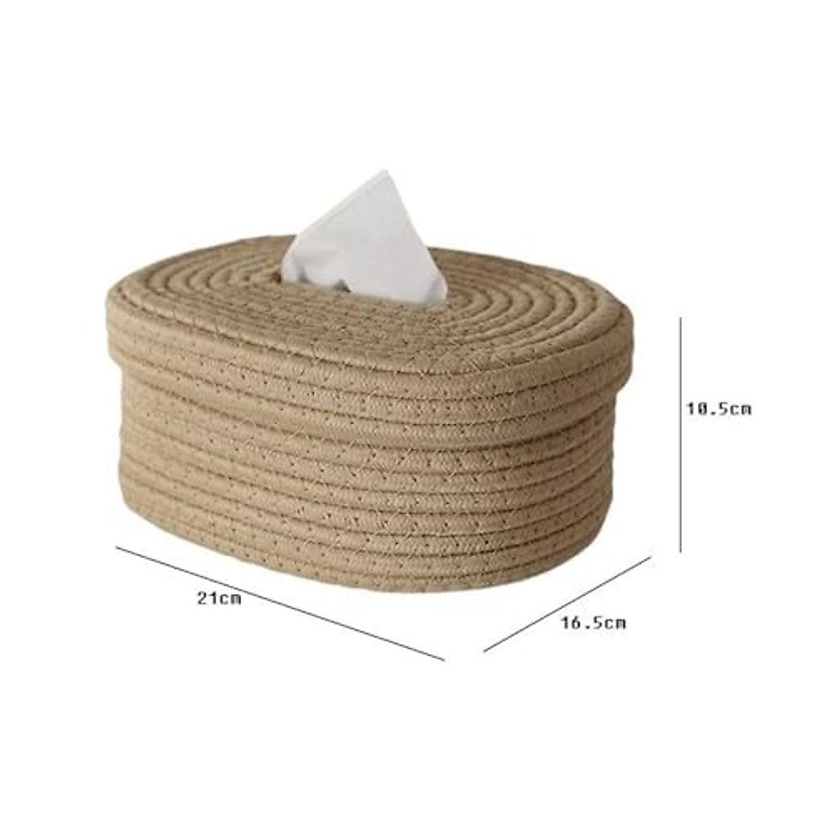 WISELADY Scandinavian Style Tissue Box, Tissue Drawer Box, Simple Rectangular Storage Box for Living Room Table Napkin Organizer (Brown,Medium)