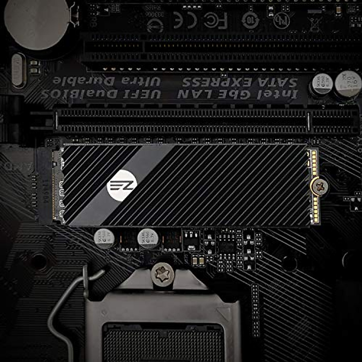 EZDIY-FAB M.2 SSD heatsink 2280, Double-Sided Heat Sink, High Performance SSD Radiator for PC / PS5 for PCIE NVME M.2 SSD or SATA M.2 SSD- Black