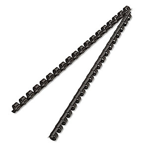 Fellowes 52322 Plastic Comb Bindings, 3/8-Inch Diameter, 55 Sheet Capacity, Black, 25 Combs/Pack