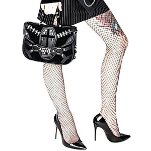 Restyle Coffin Cross Straps Gothic Punk Witch Alternative Crossbody Purse Bag