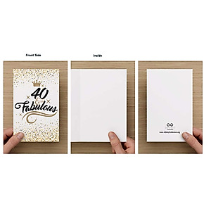 Infinity Collection 50th Birthday Keychain & Card Gift Set, 50th Birthday Gifts for Men & Women, Fabulous and Fifty Keychain. 50th Bday Gifts for Him or Her