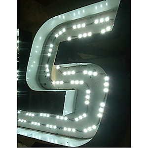 REXTiN Super bright 200pcs 3 LED Module White 5050 SMD 66-72LM Each Module Waterproof Decorative Light for Letter Sign Advertising Signs with Tape Adhesive Backside