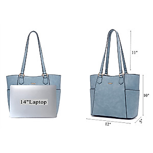Tote Handbags for Women Purse and Wallet Set Large Shoulder Bags Crossbody Purses Satchel Light Blue