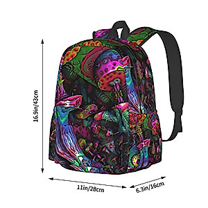 Trippy Mushroom Backpack 3d Anime Bookbag Large Capacity Laptop Backpacks Lightweight School Bag For College Students Travel Girls Boys