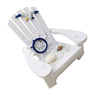 Mini Wooden Chair Ornament Beach Decor Nautical Figurines Decor Beach Tabletop Centerpiece Ocean Home Decoration for Bedroom Living Room Corridor Garden Office Home