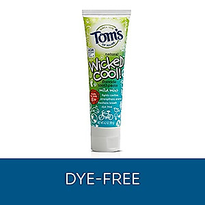 Tom's of Maine Natural Wicked Cool Fluoride Toothpaste, Mild Mint, 4.2 Ounce (Pack of 6)