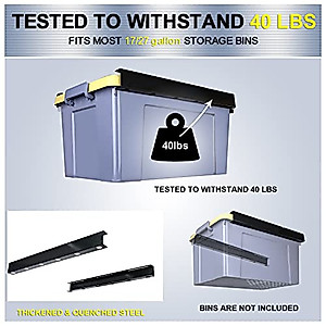 TOPOWN 4-Set Overhead Storage Bin Rack for Four Bins Garage Ceiling ...