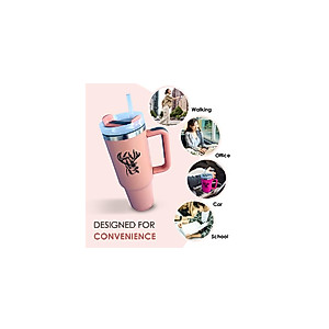 40 oz stainless steel tumbler with handle,8 hours hot and 12 hours cold,travel mug,simply modern 40 oz tumbler with handle with deer logo 40 oz tumbler