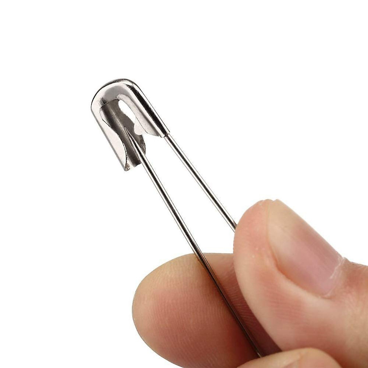 50PCS-3.3In Safety Pins,Stainless Steel Safety Pins,Safety Pins Bulk Metal Silver Sewing Pins Clothing Clips Tool 75mm Decorative Safety pins (3.3" 50)