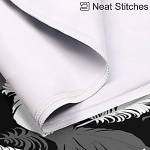 Bird Feather Pattern Satin Pillow Cases Silk Satin Pillowcase for Hair and Skin Standard Set of 2 Super Soft Silk Pillowcase with Envelope Closure (20x26 in)