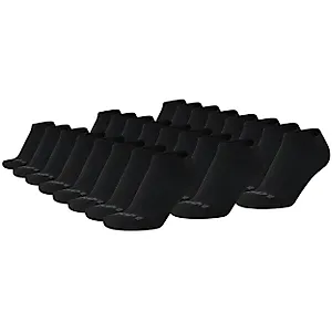 AND1 Men's Athletic Socks - Cushion Comfort No Show Socks (24 Pack), Size 6-12.5, Black