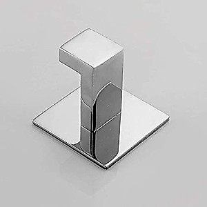 Biutimarden Chrome 304 Stainless Steel Towel Hook Hanger for Bathroom Single Towel Robe Hook Coat Hanger Self-Adhesive