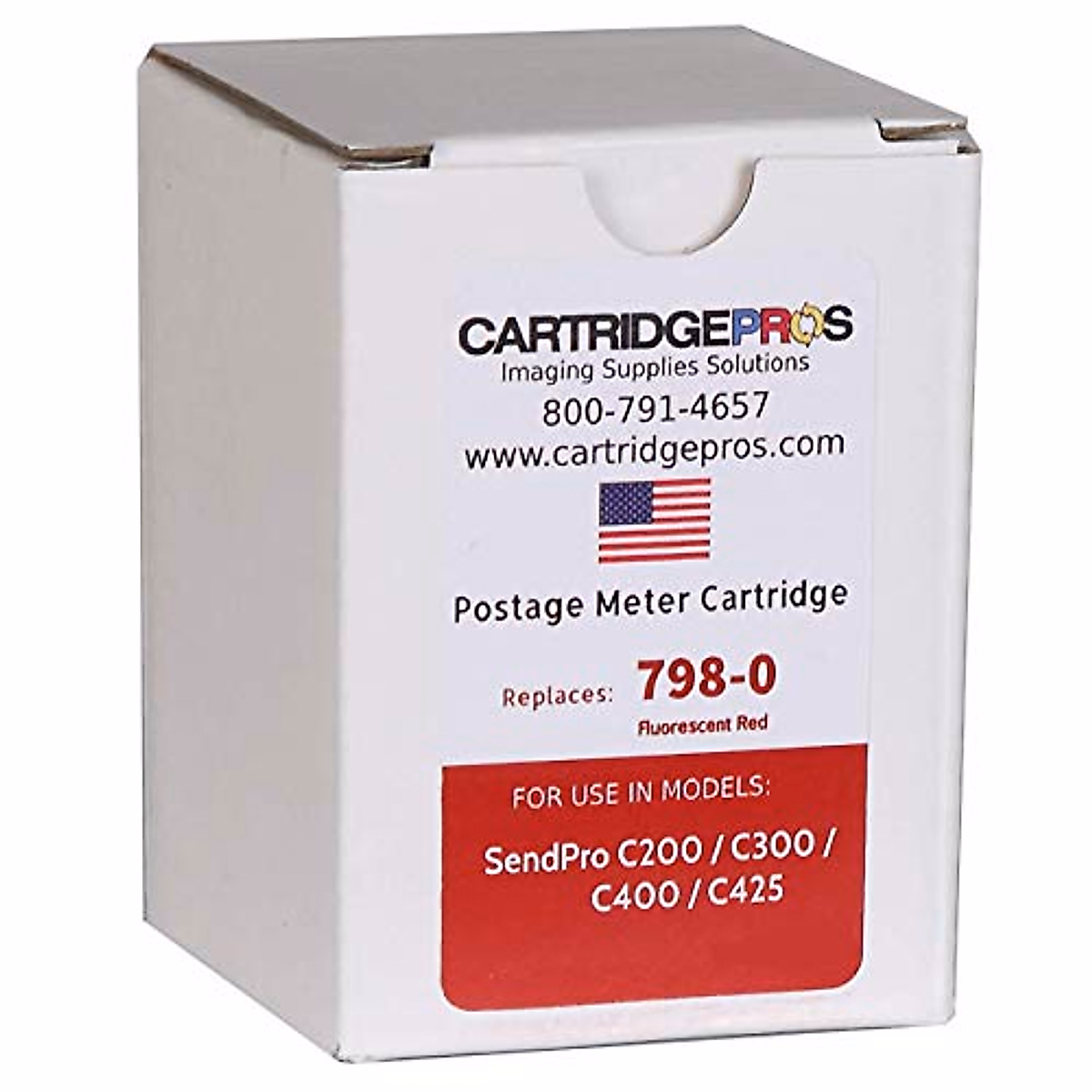 Made in USA - Compatible Replacement SL‑798‑0 Ink Cartridge for SendPro C200, C300 and C400 Postage Machines