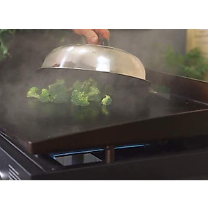 ZHOUWHJJ Pack of 2 BBQ Stainless Steel 12" Round Basting Cover/Cheese Melting Dome and Steaming Cover, Best for Flat Top Griddle Grill and other Grills, Smokers