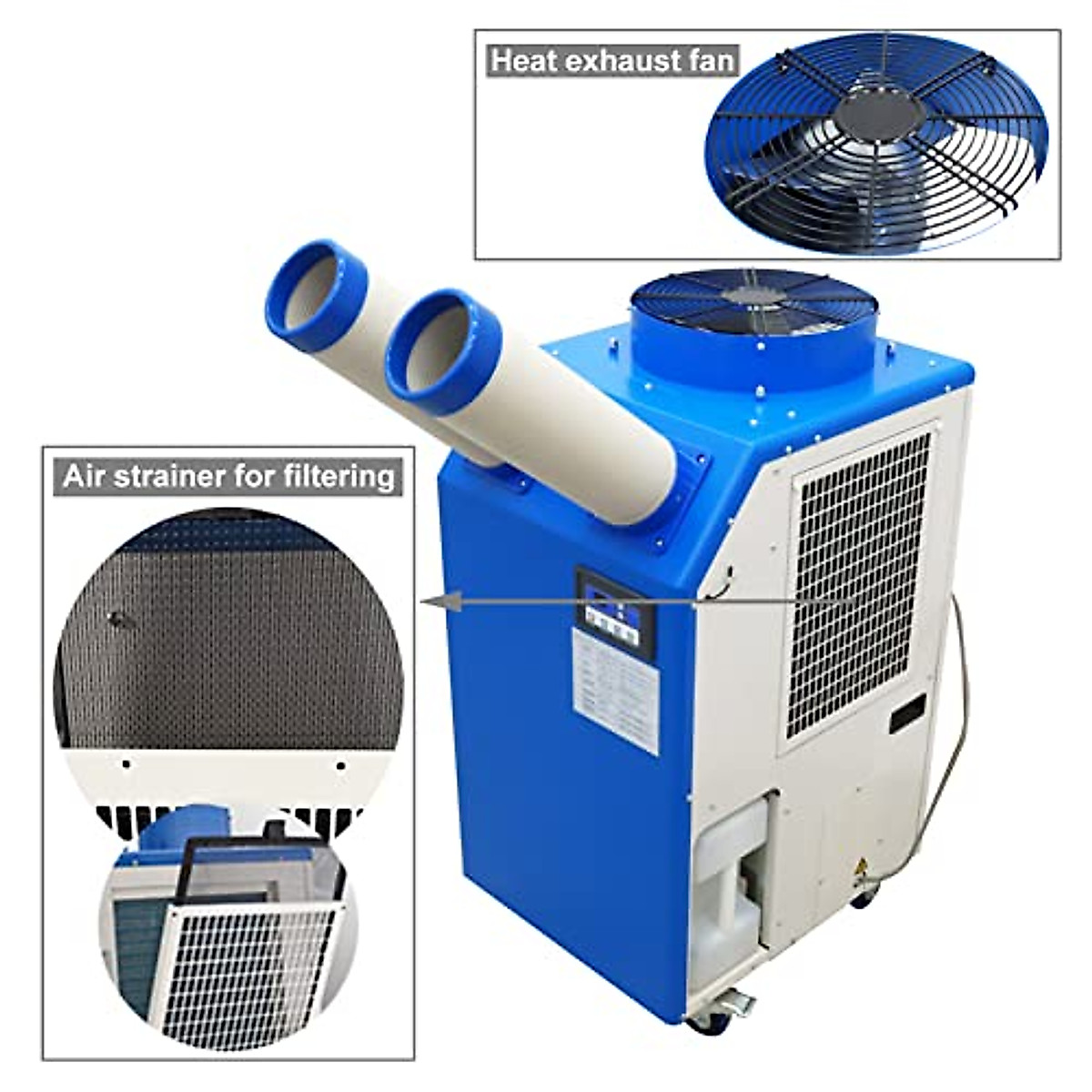 TECHTONGDA Industrial Spot Cooler Air Conditioner Commercial Mobile Outdoor Cooling Aircon 220V Double Column 780m³/h