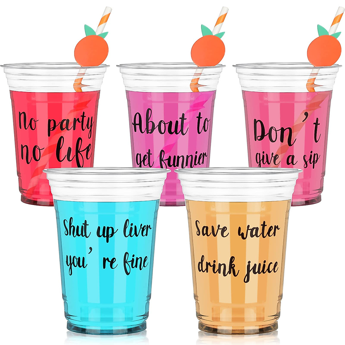 30 Pcs 16 oz Disposable Clear Plastic Cups Bulk Party Drinking Water Cocktail Beer Cups for Adult Parties Wedding Birthday Reception Beverage Tea Lemonade Serving Supplies