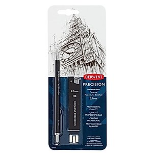Derwent Mechanical Pencils 0.7, Metal Barrel, Precision, HB (2302429)
