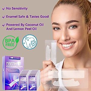 Teeth Whitening Strips 28 Strips (14 Pack), Professional Effects, Teeth Whitening Strip Kit, Reduced Sensitivity White Strips for Whiter Teeth, Dental Whitener Strips Coconut Flavor