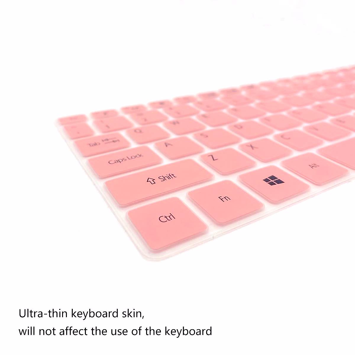 2PCS Keyboard Cover for 15.6” Acer Aspire 5 Slim Laptop A515-55 A515-55T A515-55G A515-43 A515-44G A515-54 A515-54G, Acer Aspire 3 A315/Swift 3 SF315,15.6 inch Protective Skin-Pink+Clear