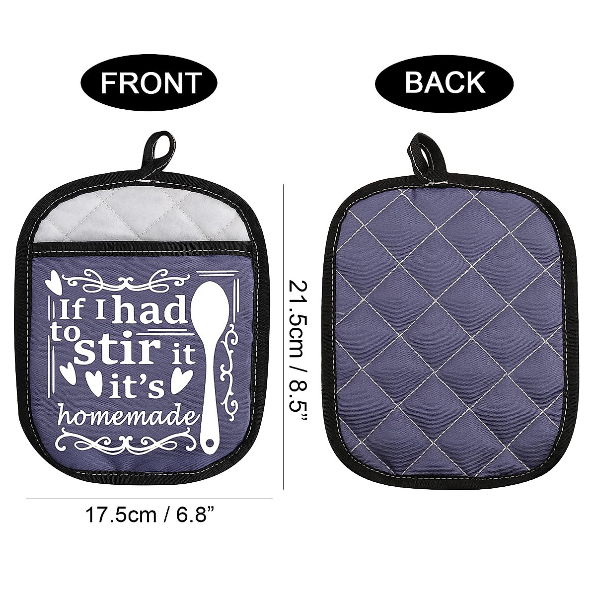 Baker Gift Oven Pads Pot Holder with Pocket If It Had to Stir It It’s Homemade Novelty Baking Gift (had to stir it)