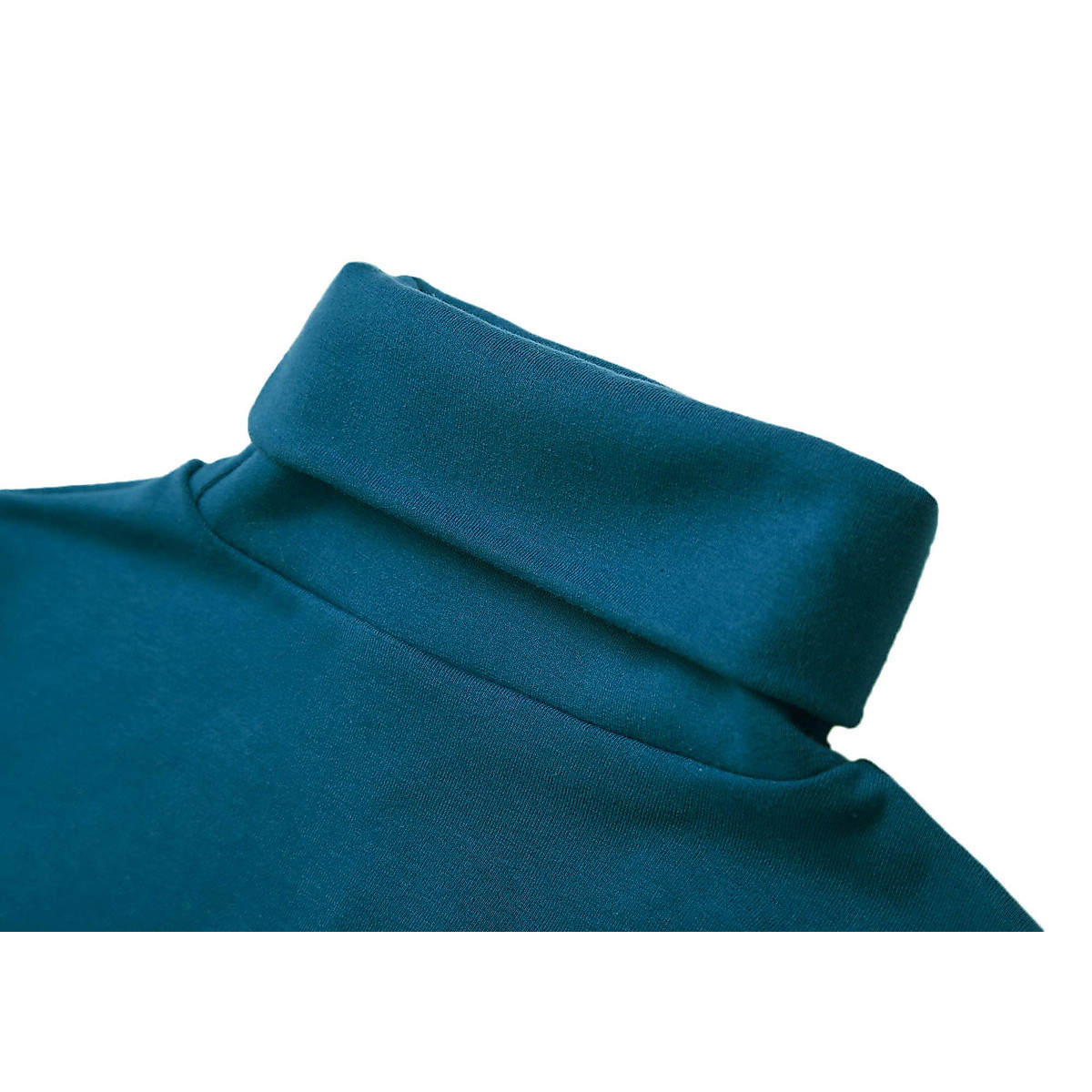 Urban CoCo Women's Turtleneck Slim Fitted Long Sleeve Sweatshirt Active Base Layer Tops Shirts (L, Indigo Blue)