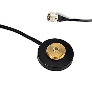 UAYESOK Mini NMO Mount Magnetic Base W/5M Low Loss Coax Cable for NMO Mobile Antennas