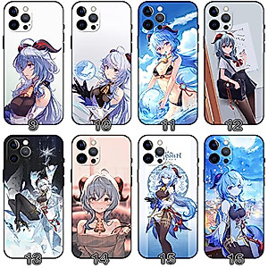 RegisBox Ganyu Phone Case Cute Ganyu Waifu Fanart Anime Girls Liyue Qixing Adeptus Multicolor