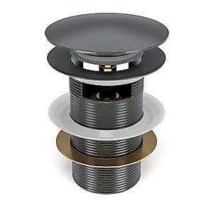 Fibetter Pop-up Drain for Freestanding Tub, Free Standing Bathtub Drain Stopper Kit for Tub Drains with Overflow, CUPC Certification (Space Gray)