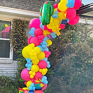 Mexican Fiesta Party Decorations 146pcs Fiesta Pastel Balloon Arch Garland Kit Cactus Llama Foil Balloons Taco Twosday Birthday Decoration Cinco De Mayo Taco Party Supplies