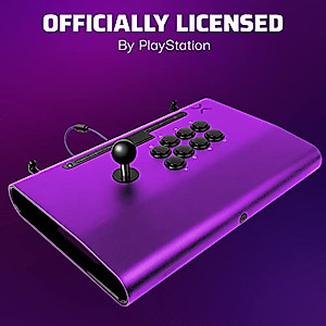 Victrix Pro FS ESports Playstation Fight Stick for PS4, PS5, PC, Durable Aluminum, Sanwa Denshi Buttons, Ergonomic Wrist Slope, Detachable Joystick, Tournament Grade for Fighting Games (Purple)