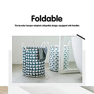 Storage Basket Large Collapsible with Handle Waterproof PE Coating Nursery Laundry Hamper Lightweight for College Dorms Kids Bedroom Bathroom Clothes and Toys Large Storage Bin