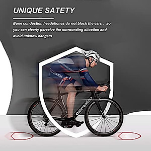 Loluka Bone Conduction Headphones Open Ear Headphones with Mic Waterproof IPX5 Bluetooth 5.1 Headset Wireless Lightweight Design Earbuds Running Jogging Driving Cycling（Black）