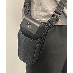 Square Payment Pouch with Sling/Waistbelt and Rugged Metal Belt Clip