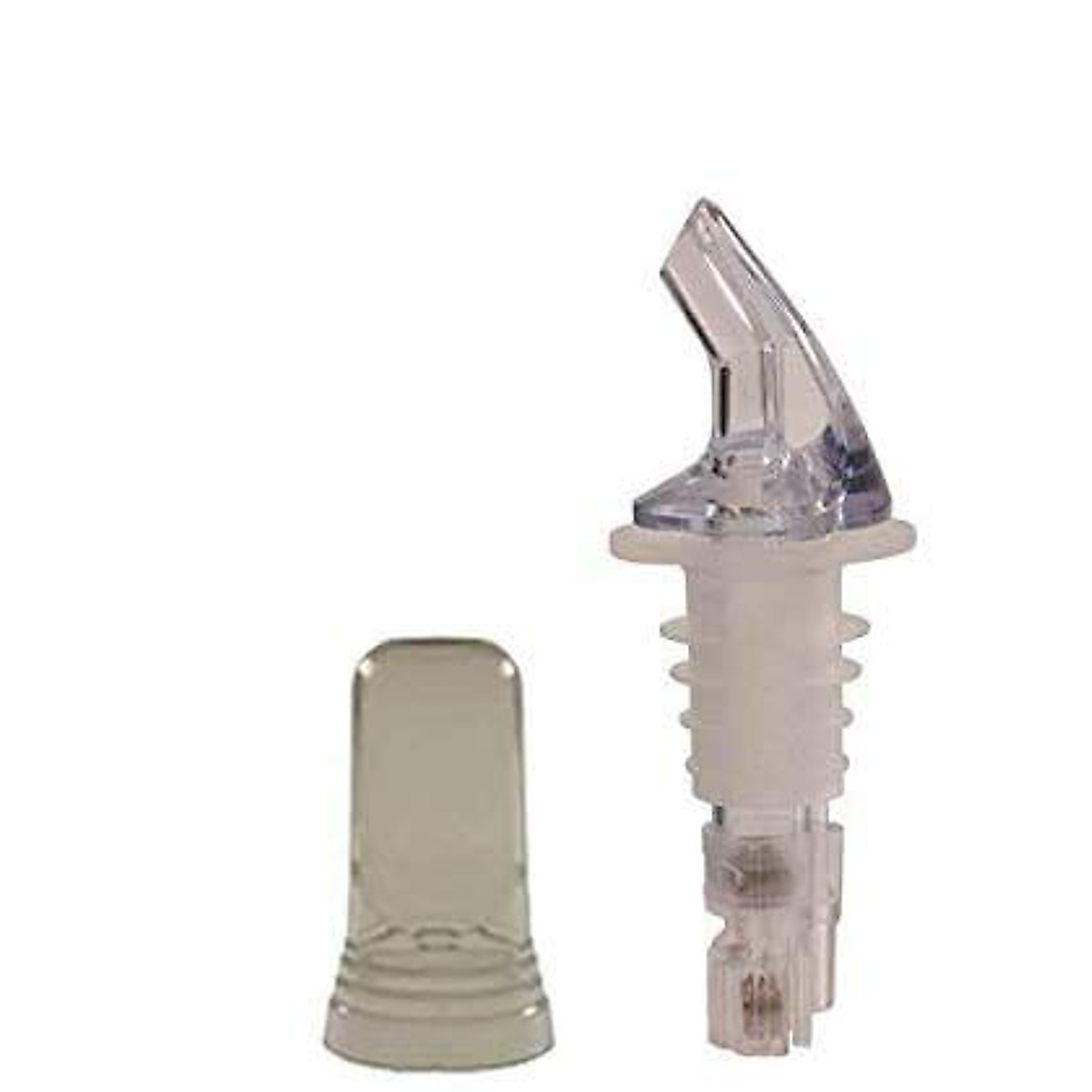 Tiger Chef 24-Pack Plastic Measured Liquor Pourer without Collar, 1 1/4 Ounce Clear, Precision Wine Bottle Pour Spout with Pourer Dust Covers