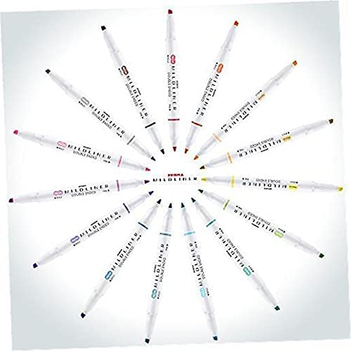 Zebra Pen Mildliner, Double Ended Highlighter, Broad and Fine Tips, Assorted Colors, 15 Pack