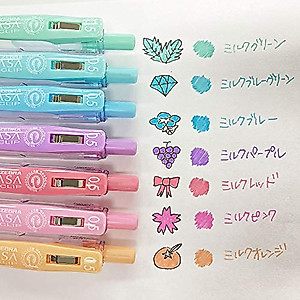 ZEBRA Sarasa Clip 0.5mm Ballpoint Pen, 8 Color Set (JJ15-8C-MK )