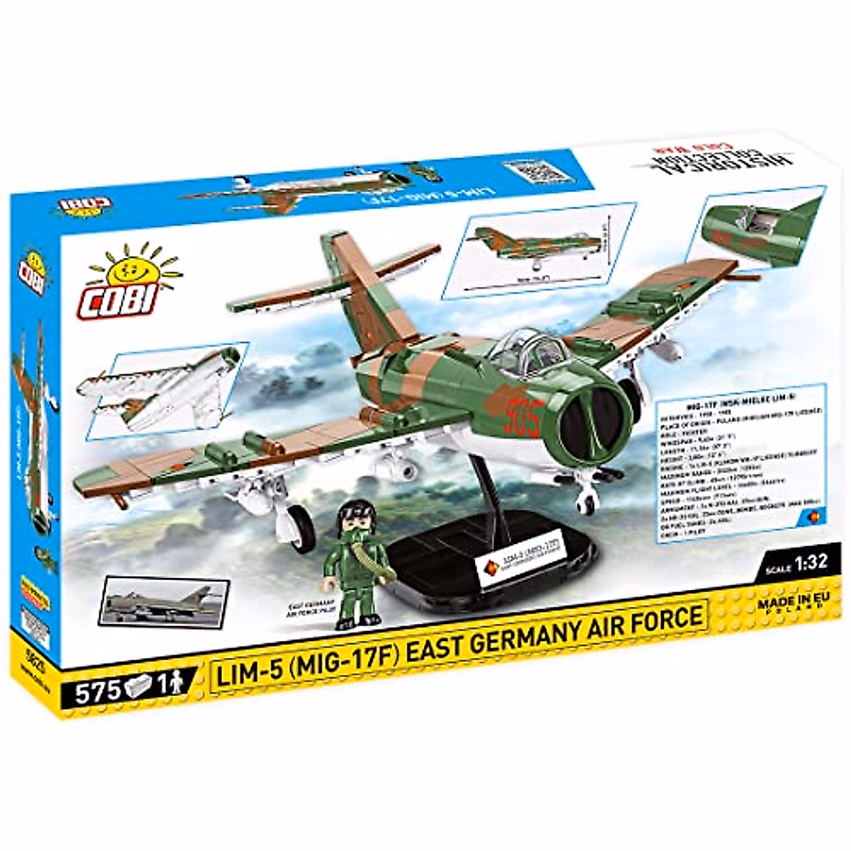 Cobi toys 588 Pcs Cold War /5825/ Mig-17F (LIM-5) East Germany Air Force