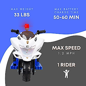 KID MOTORZ Lil Patrol Ride On Toy, 6V, Purple and Pink