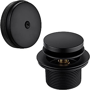 BESTILL Tip-Toe Bathtub Drain Kit and Overflow Plate, Matte Black