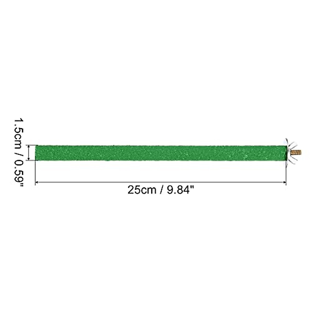 PATIKIL 0.6x9.8 Inch Bird Cage Perch, Parrot Stand Paw Grinding Stick Bird for Parakeet Cockatiel Cage Accessory, Green