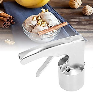 Ice Cream Scoop, Old Stainless Steel Ice Cream Scooper, Cylinder Ice Cream Digger Scoop with Trigger, Durable Ice Cream Accessories, for Kitchen Utensils (Silver)