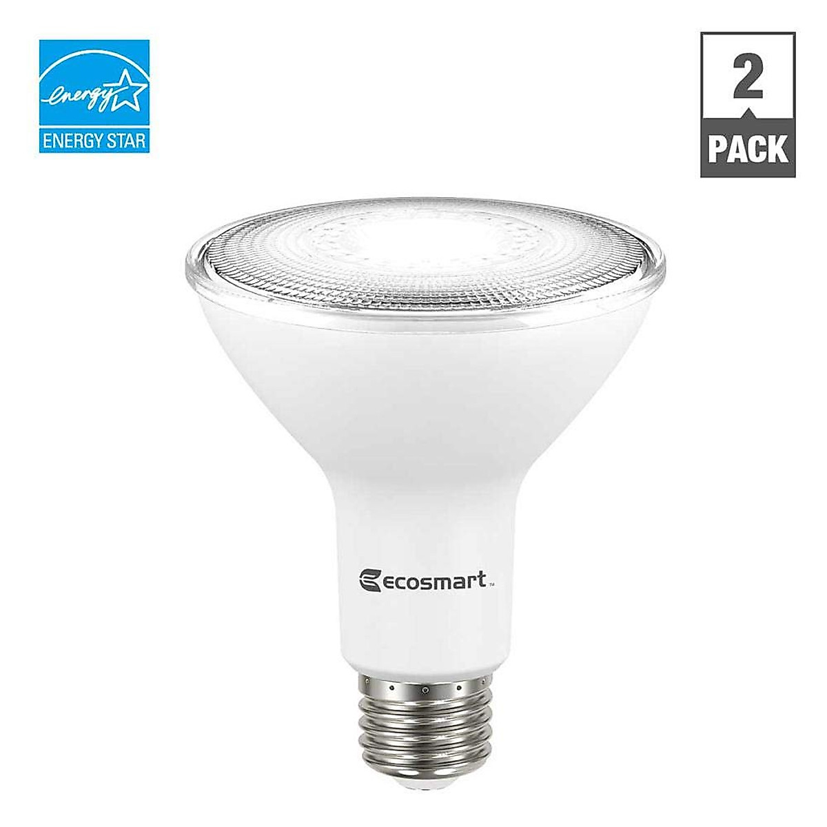 EcoSmart 75-Watt Equivalent PAR30 Dimmable Energy Star Flood LED Light Bulb Bright White (2-Pack)